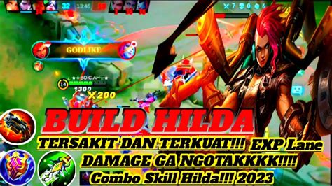 BUILD HILDA EXP TERSAKIT DAN TERKUAT 2023 GAME PLAY HILDA TUTORIAL