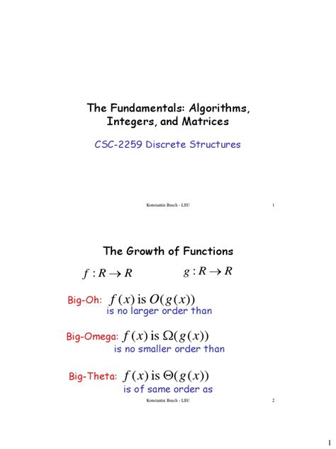 the fundamentals algorithms integers and matrices x g o x f pdf computational complexity