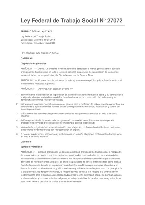 Ley Federal De Trabajo Social Ley Federal Del Trabajo Social