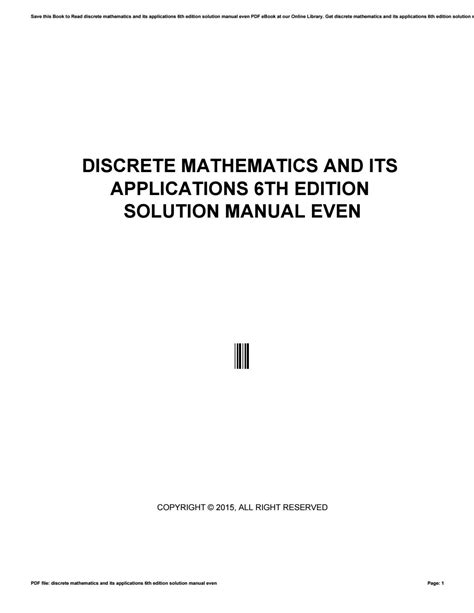 discrete mathematics and its applications 6th edition solution manual even by furusato53 issuu