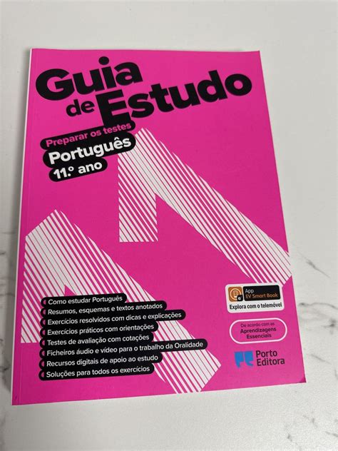 Livro Guia de Estudo Preparar os testes Português 11 ano Cascais E