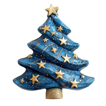 Blue Christmas Tree Decoration With Gold Stars Christmas Tree Blue