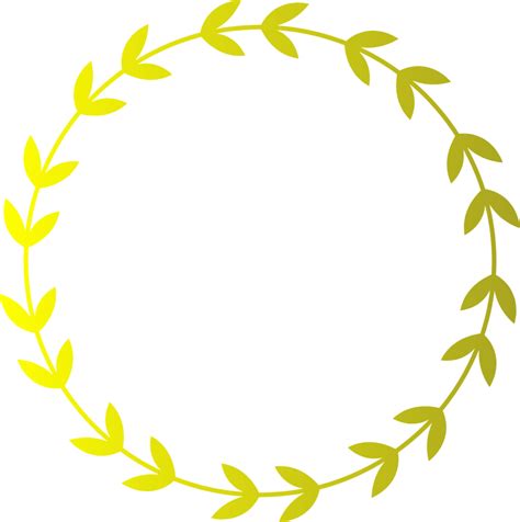 Laurel Wreath Design Illustration Isolated On Transparent Background