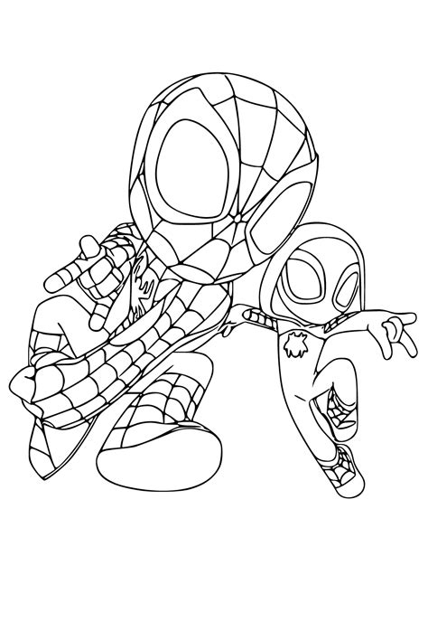 Dibujos De Spidey Amigos Para Colorear Vsun