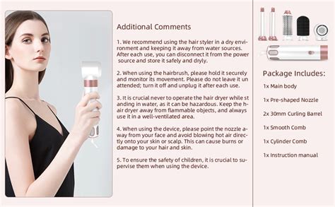 MIEARA 5 In 1 Hot Air Styler Hair Dryer Brush Negative Ionic High