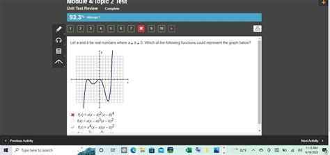 let a and b be real numbers where a ≠ b ≠ 0 which of the following functions could represent