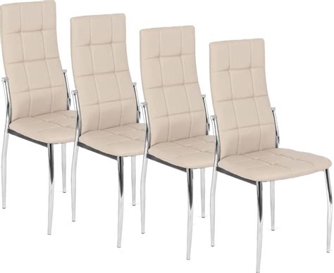 Mebel Elite Zestaw 4X Krzesło Tapicerowane Do Jadalni Molly Beżowe
