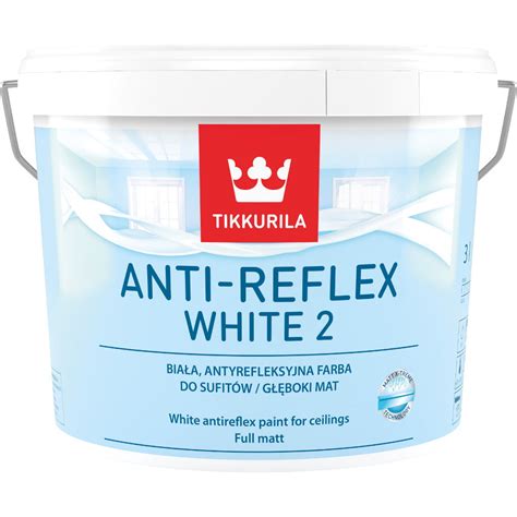 Farba antyrefleksyjna Tikkurila Anti Reflex White 2 biała do sufitów 10