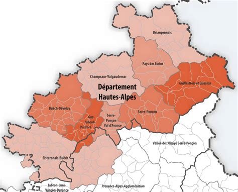 Carte des intercommunalités des Hautes Alpes