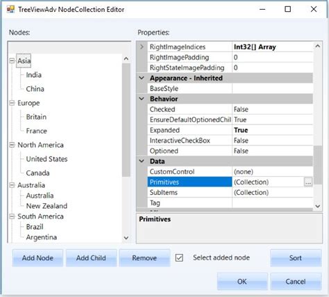 TreeNodeAdv Features In WinForms MultiColumn TreeView Syncfusion