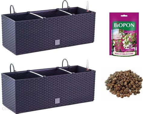 Prosperplast 2X Skrzynka Balkonowa Drtc500 Doniczka Keramzyt Nawóz