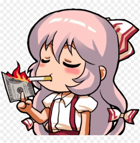 Doesnt Need Money Mokou Discord Emoji Emojis Anime For Discord Png