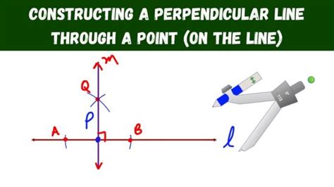 construction of perpendicular line through a point steps how to examples