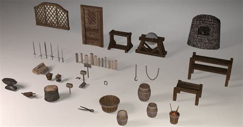 blacksmith tools 45 items collection 3d tools unity asset store