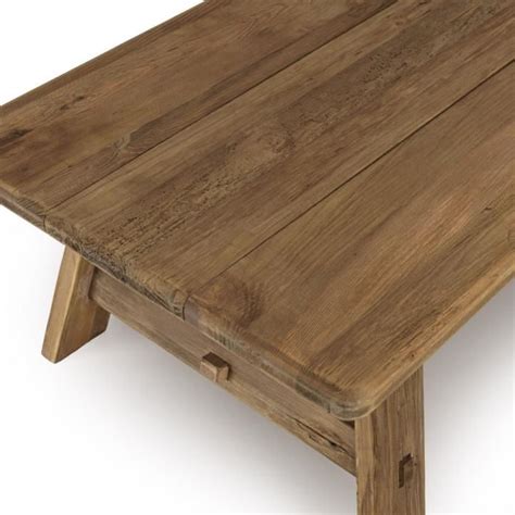 Macabane Andrian Table Basse Rectangulaire X Cm Bois Pin Recycl