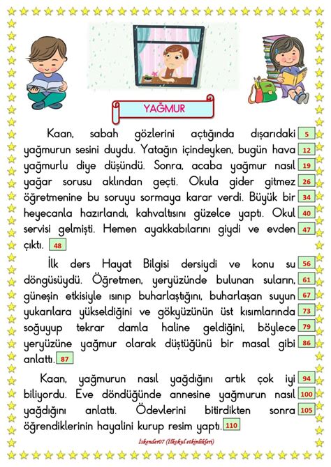 S N F Okuma Yazma Anlama Okuma Yar