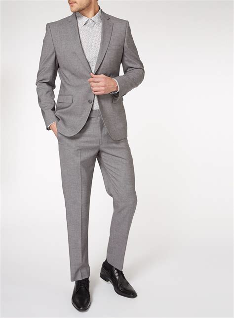 Mens Light Grey Suit Trousers Logan Babin