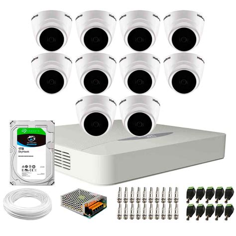 Kit 10 Kit Câmeras Intelbras VHL 1120 Dome HDCVI Lite HD 720p Visão