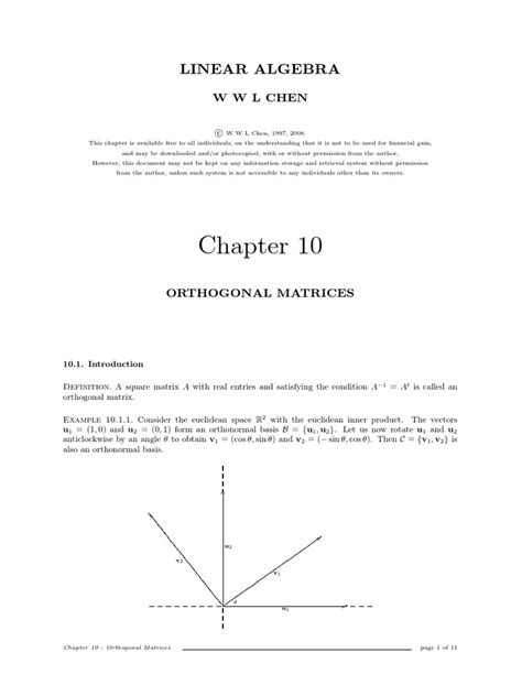 orthogonal matrices pdf eigenvalues and eigenvectors matrix mathematics