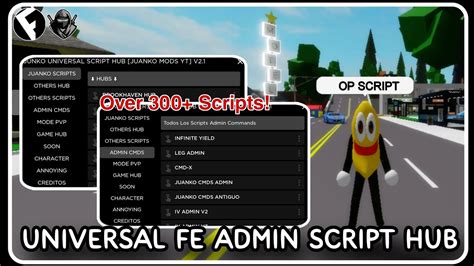 universal fe admin script hub roblox scripts over 300 features youtube