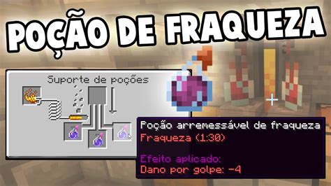 COMO FAZER UMA POÇÃO DE FRAQUEZA NO MINECRAFT 2021 Dicas do Benito