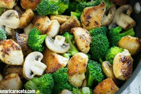 Receta de Salteado de Brócoli y Champiñones