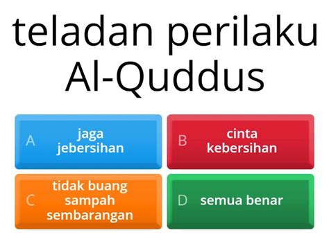 Teladan Perilaku Terpuji Asmaul Husna Quiz