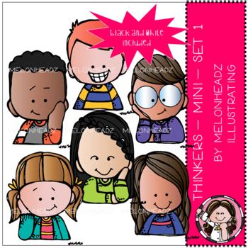Thinkers Clip Art Set 1 Mini By Melonheadz Clipart By Melonheadz