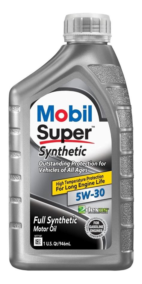 Aceite Sintetico Mobil Super Sae 5w 30 Caja Con 4 De 946 Ml Envío gratis