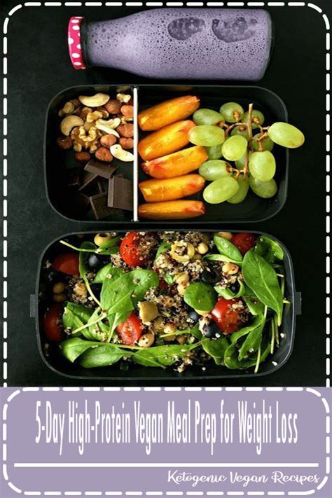 5 Day High Protein Vegan Meal Prep For Weight Loss Healthy Food Delicious