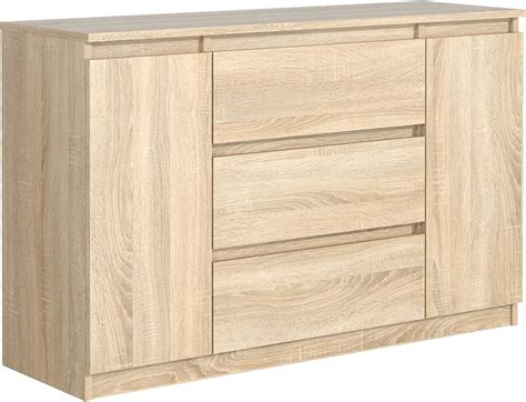 meble masztalerz Commode chêne Sonoma Mat avec 3 tiroirs et 2 Portes