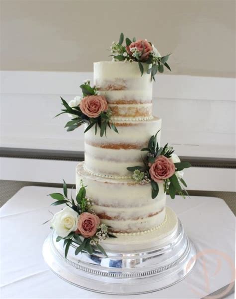 How To Make A Barrel Semi Naked Wedding Cake With Fresh Flower Corsages