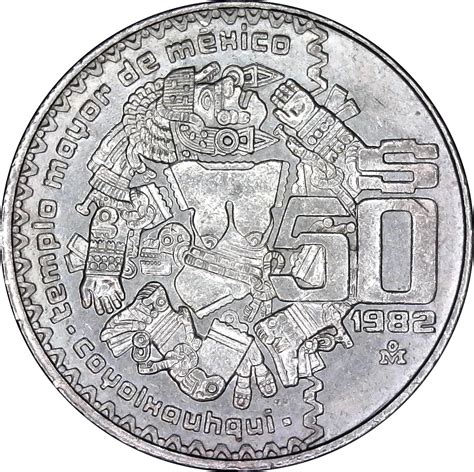 50 Pesos Coyolxauhqui México Numista