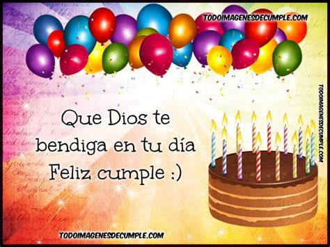 Imágenes de cumpleaños con Bendiciones Feliz Cumple Cristiano