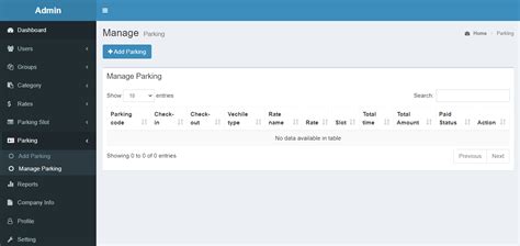 parking management system in php mysql with source code free download