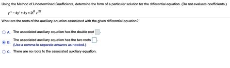 [solved] help please 2 using the method of undetermined coefficients course hero