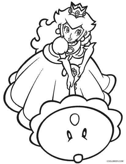Dibujos de Princesa peach para colorear Páginas para imprimir gratis