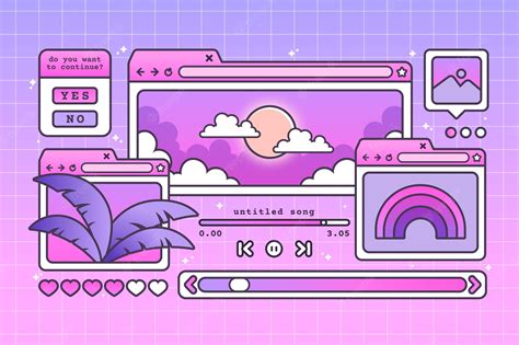 Free Cute Pastel Retro Windows Desktop Wallpaper Template Atelier