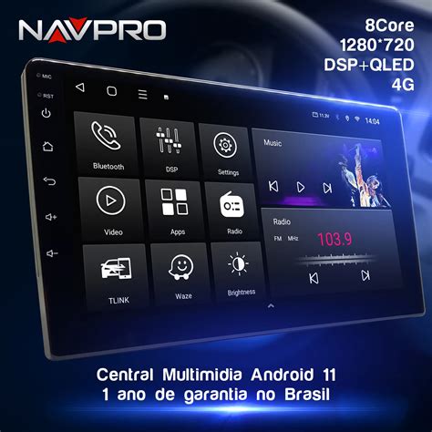 Central Multimidia Octacore Navpro Tela Qled Ips Gb Gb Gb Dsp