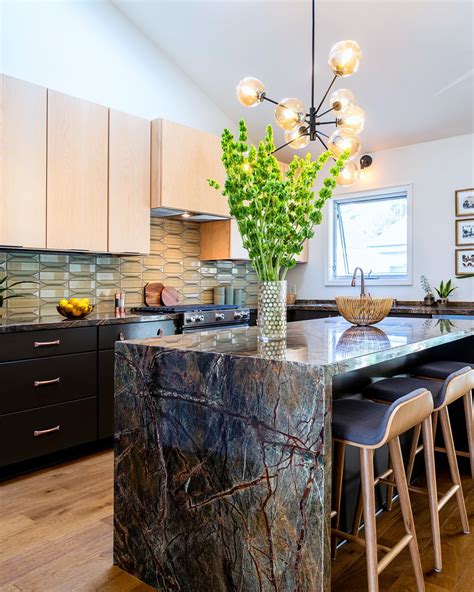 Sleek Kitchens With Waterfall Islands Chairish Blog