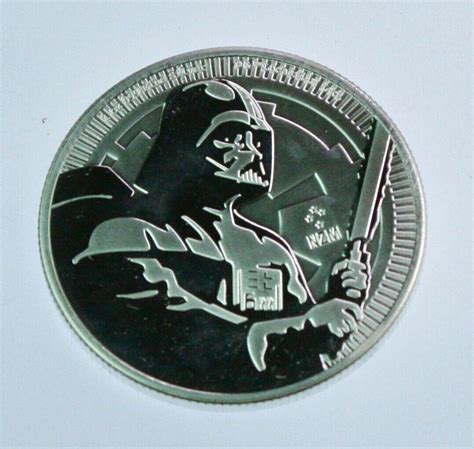 2020 Niue Star Wars Darth Vader 1 Oz 999 Fine Silver Coin BU In Cap