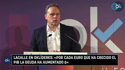 Lacalle en OKLÍDERES Por cada euro que ha crecido el PIB la deuda ha