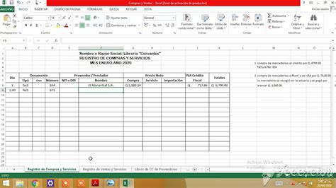 Formato De Libro De Compras