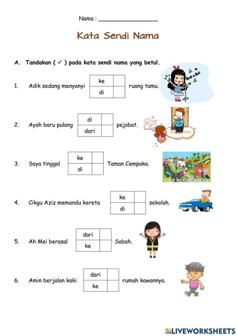 Kata Sendi Nama Tahun Online Activity
