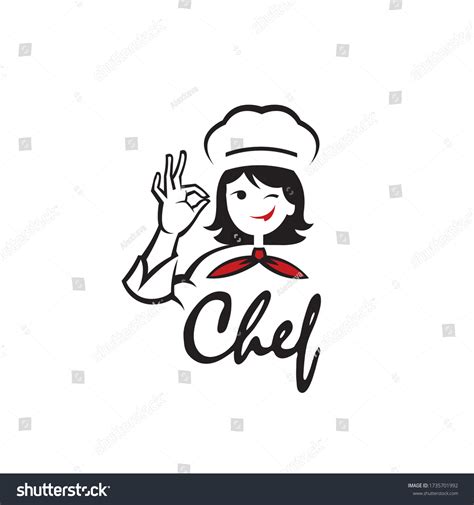 Chef Woman Design Isolated On White Stock Vector Royalty Free