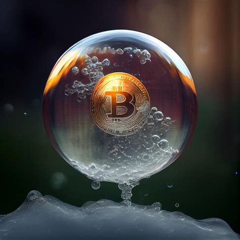 Premium Photo Bitcoin Is A Bubble Btc Cryptocurrency Coin In A Bubble