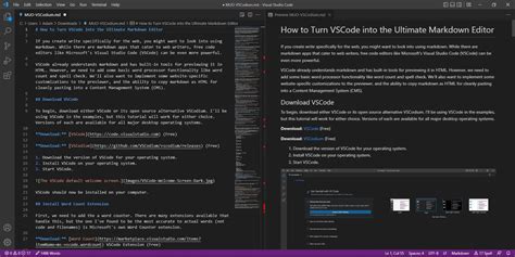 cách biến vscode thành ultimate markdown editor smart review a z