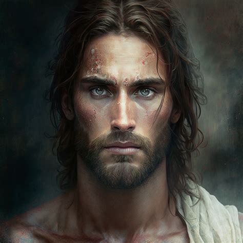 A Man With Long Hair And Blue Eyes Wearing A White Robe Is Staring At
