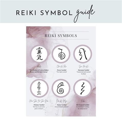 Reiki Symbol Printable Guide Reiki Teaching Printable Etsy Reiki