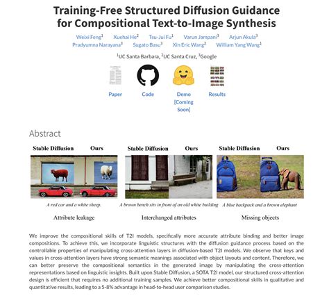 AK On Twitter Training Free Structured Diffusion Guidance For